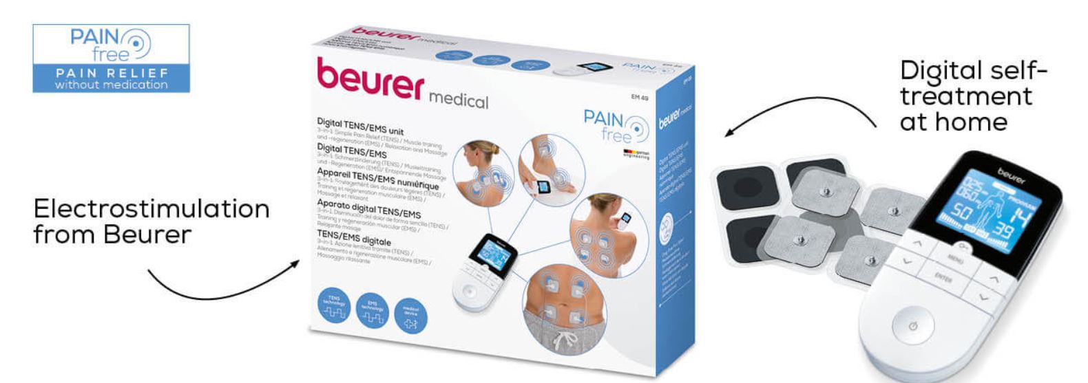 تنس ضد درد فیزیوتراپی بیوررBeurer EM 49 digital TENS/EMS unit - ترکیه من